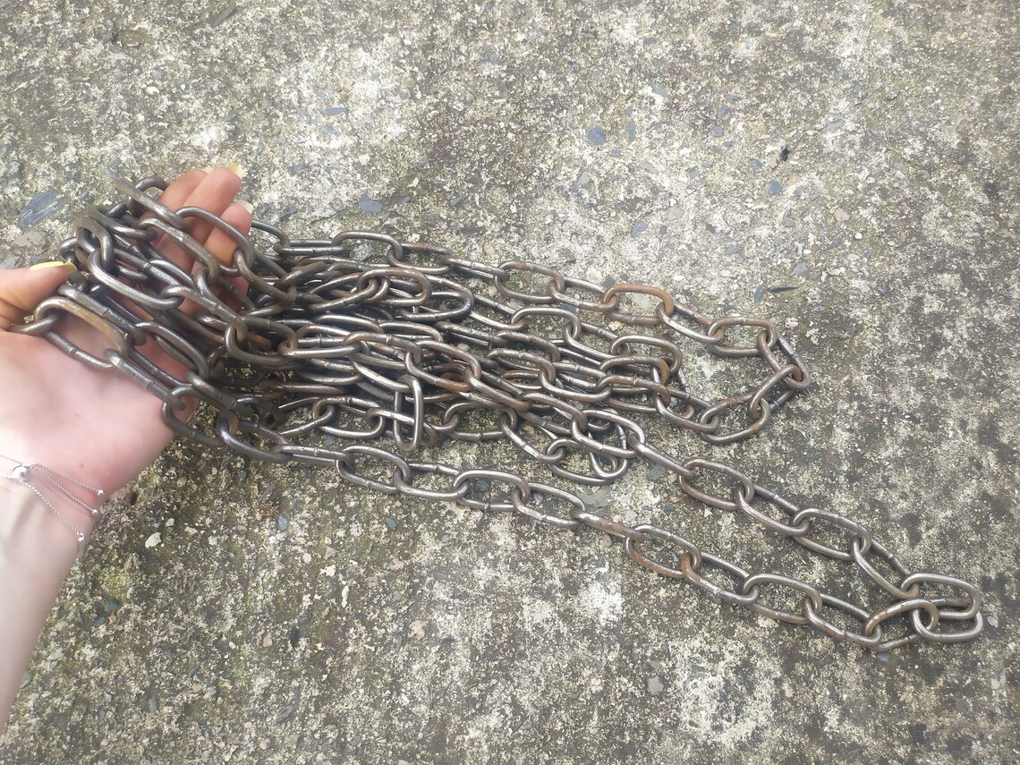 Old Chain Very Long Chain Vintage Chain Rustic and Farm - Etsy UK