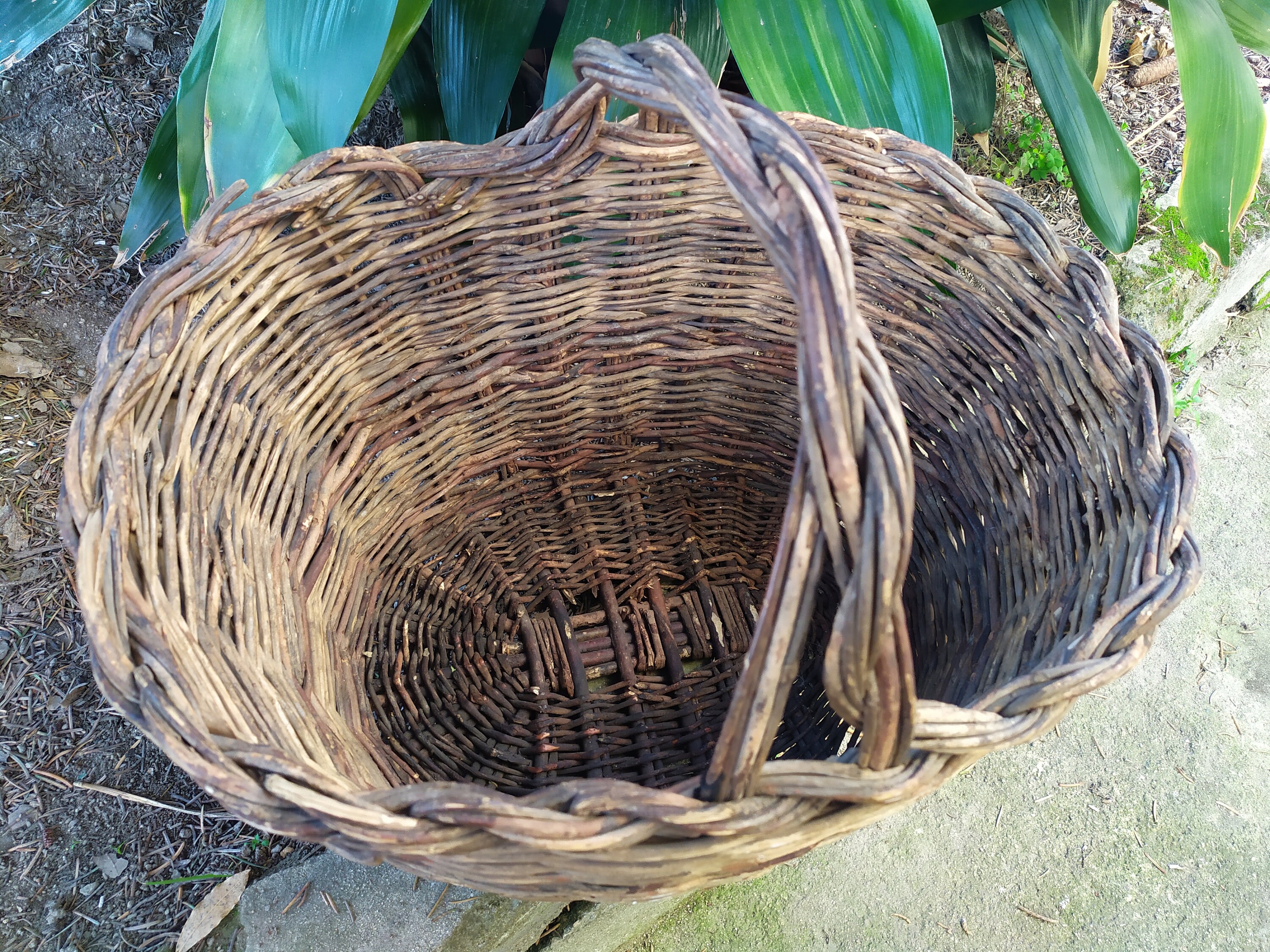Vintage Rural Large Wicker Basket,wooden Basket, Rural Wicker Basket ...