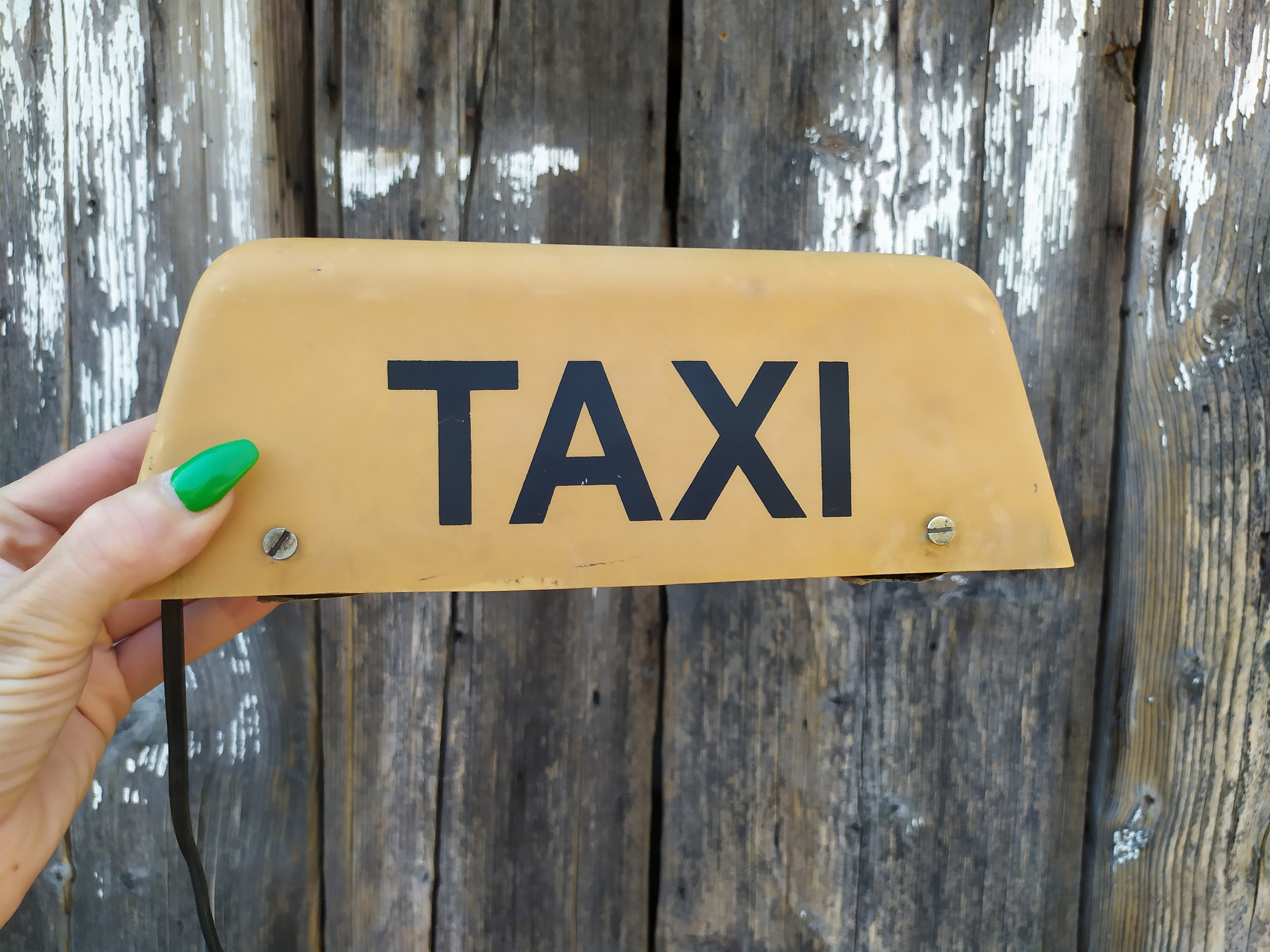 Retro Taxi Cabin Sign / Automatic Taxi Sign / Magnetic Taxi Sign / Old ...