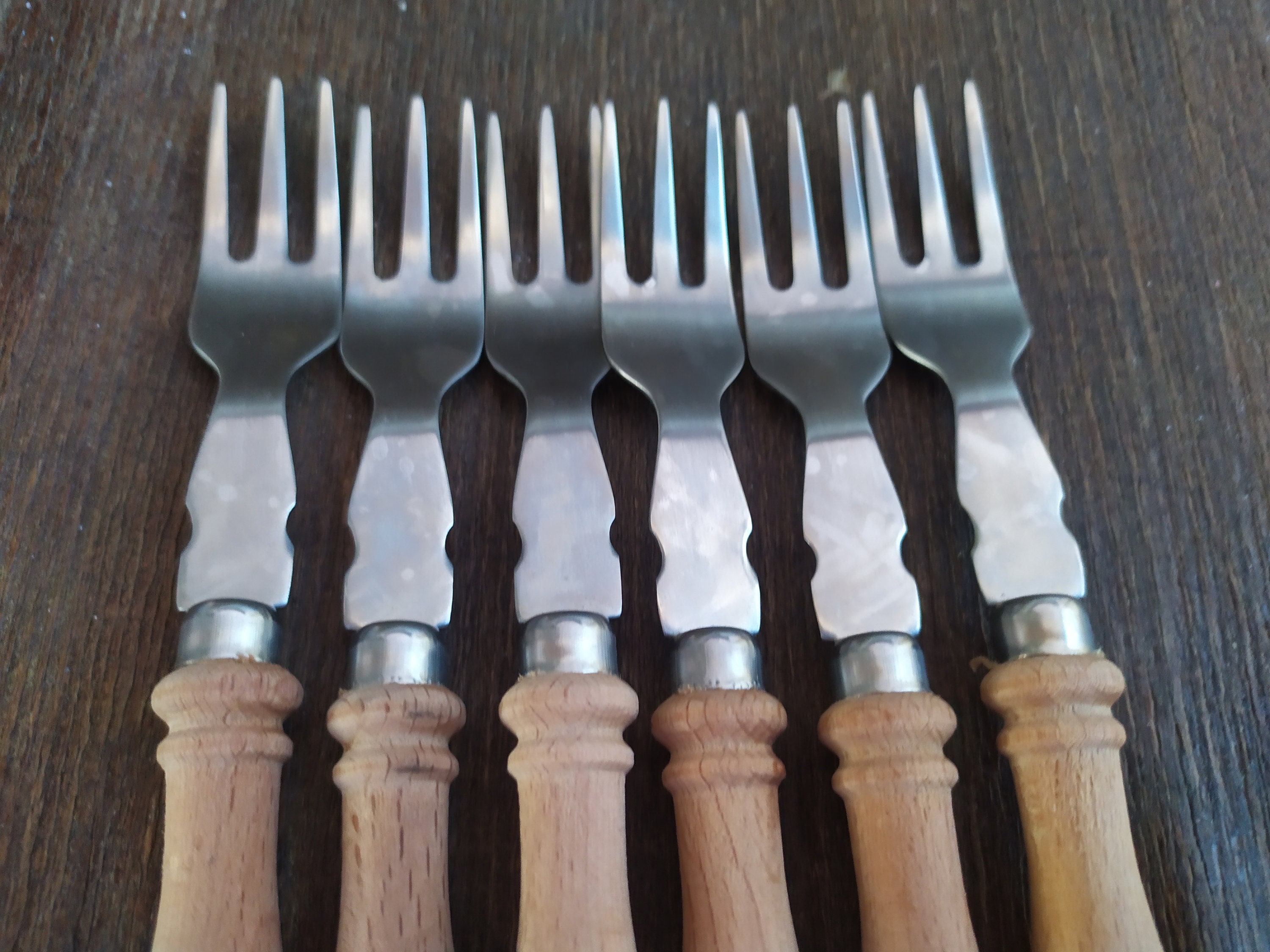 Retro Forks 70s Set 6 Pcs Vintage Feeding Forks Vintage - Etsy