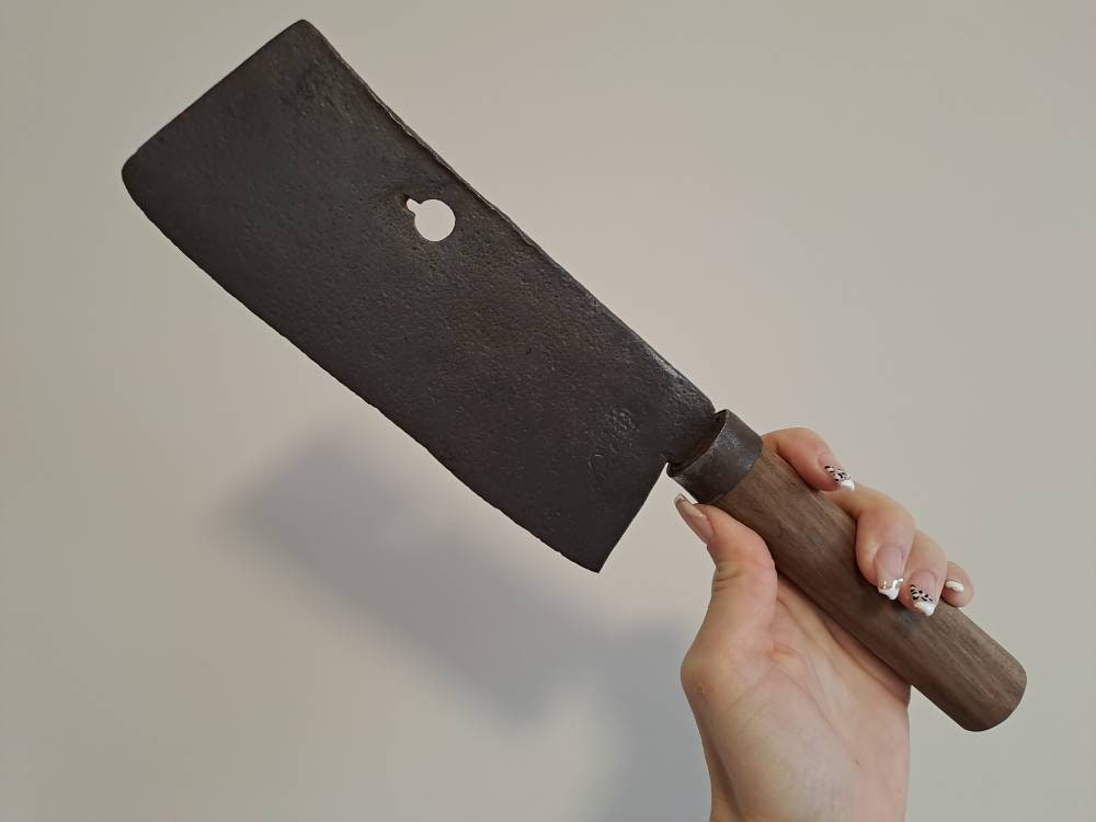 Vintage Cleaver, Old Cleaver, Rusty Cleaver, Vintage Meat Cutting Knife ...