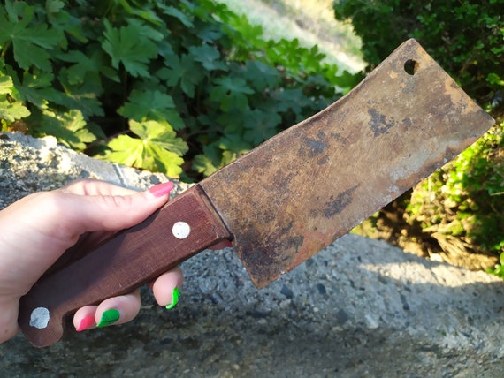 Cutlery & Knives 1960 Meat Cutter Cleaver Old-fashioned Hand Steak ...