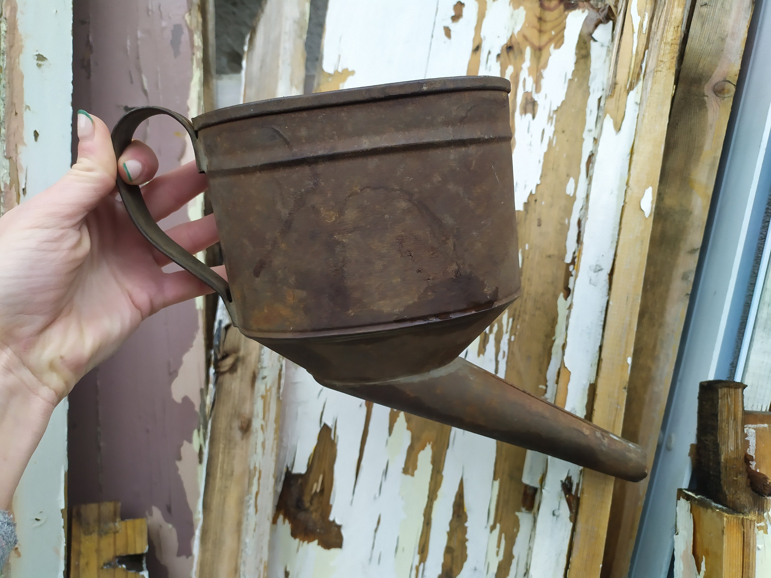 Vintage Funnel Rusty Funnel Large Rural Funnel Garden - Etsy