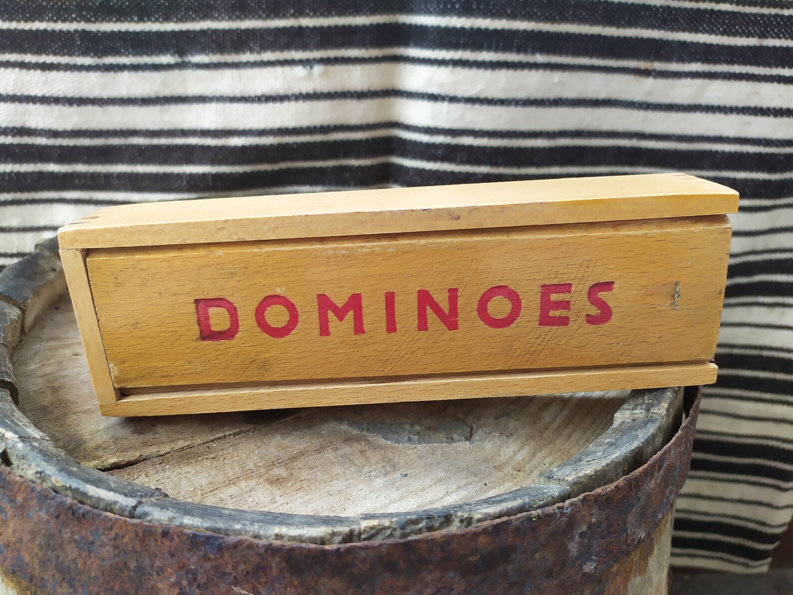 Vintage Domino, Domino Set in Wooden Box, Old Domino, Vintage Decor - Etsy