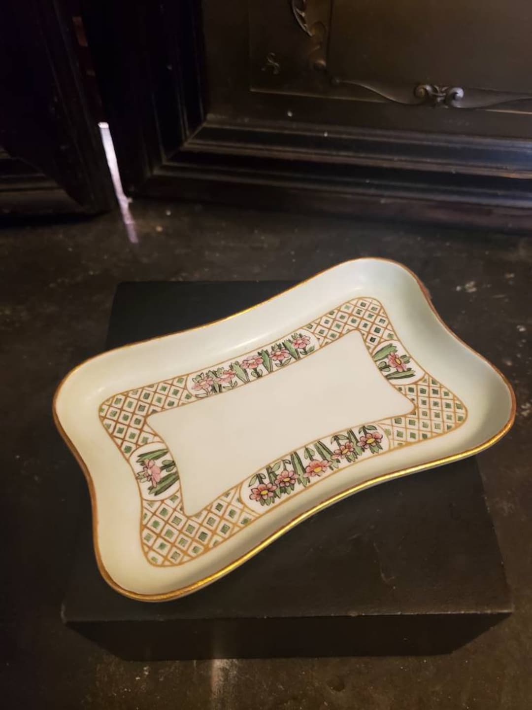 Antique, P.P. La Seynie, Limoges, Art Deco, Handpainted, Floral Enamel ...