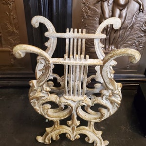 Vintage, Cast Iron, Harp Style, Sheet Music, Rack, Music Room, Home ...