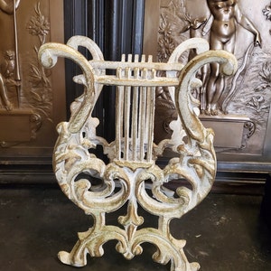Vintage, Cast Iron, Harp Style, Sheet Music, Rack, Music Room, Home ...