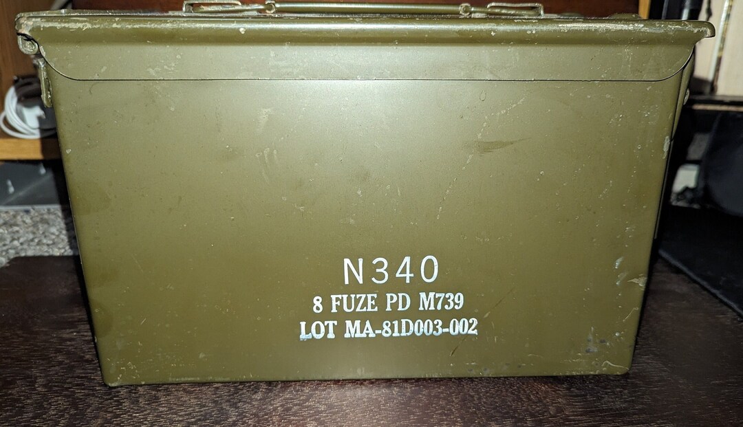 Vintage, US Military, Green, Metal, Ammo Box, Ammo Can, Artillery, N340 ...