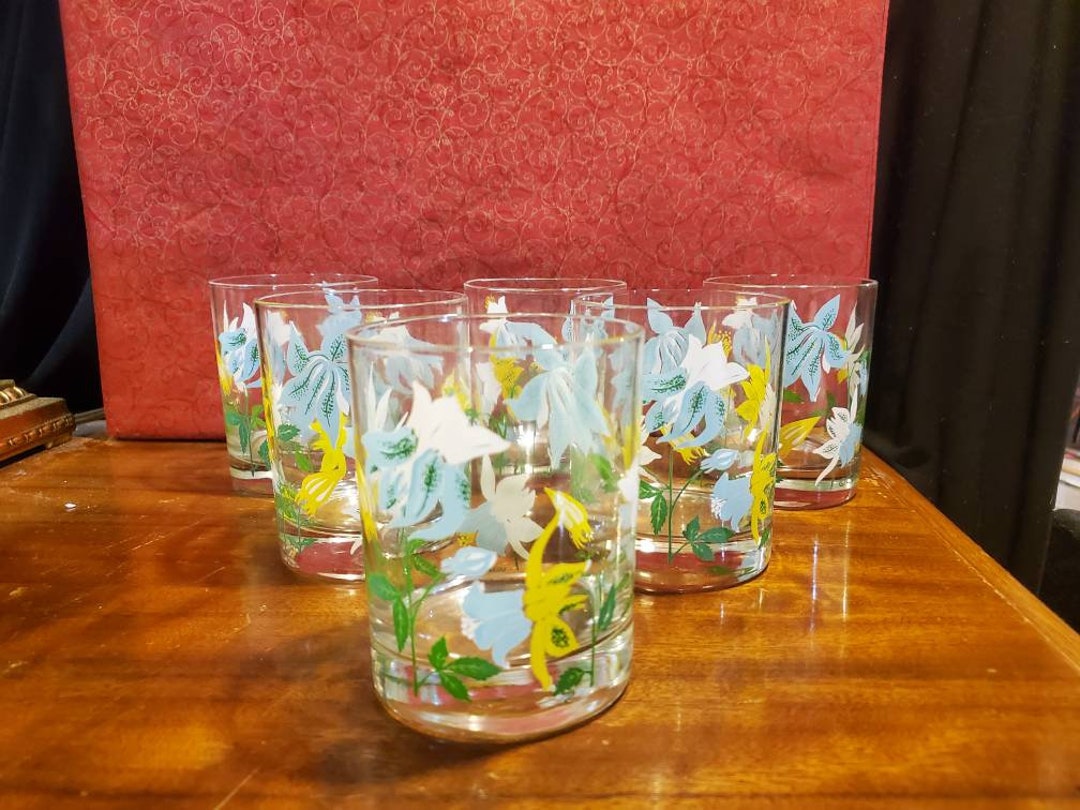 6 Vintage, by Culver, Tumbler, Old Fashioned, Rocks Glass, Juice Glass ...