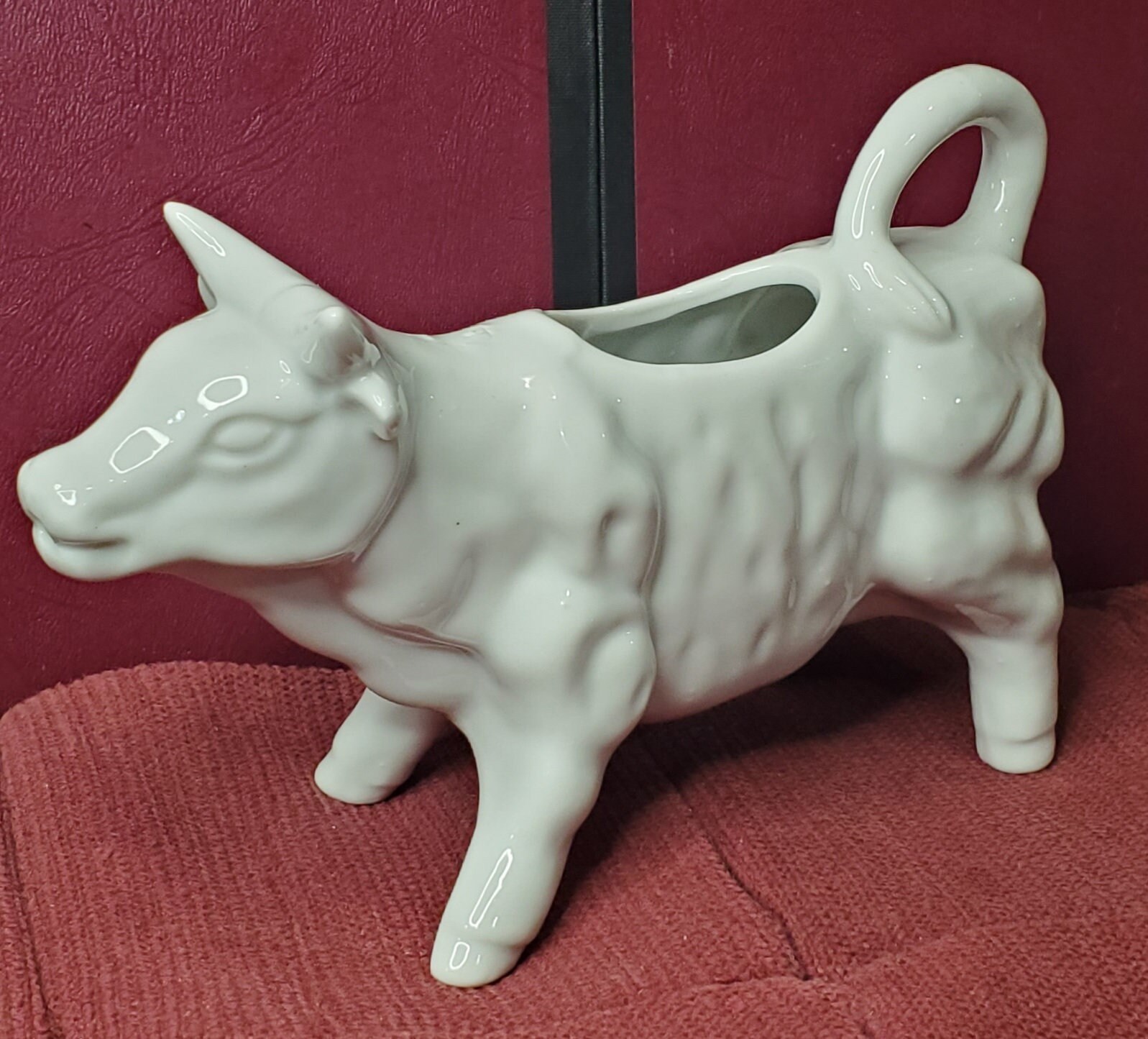 Vintage White Porcelain Cow Figure Creamer - Etsy