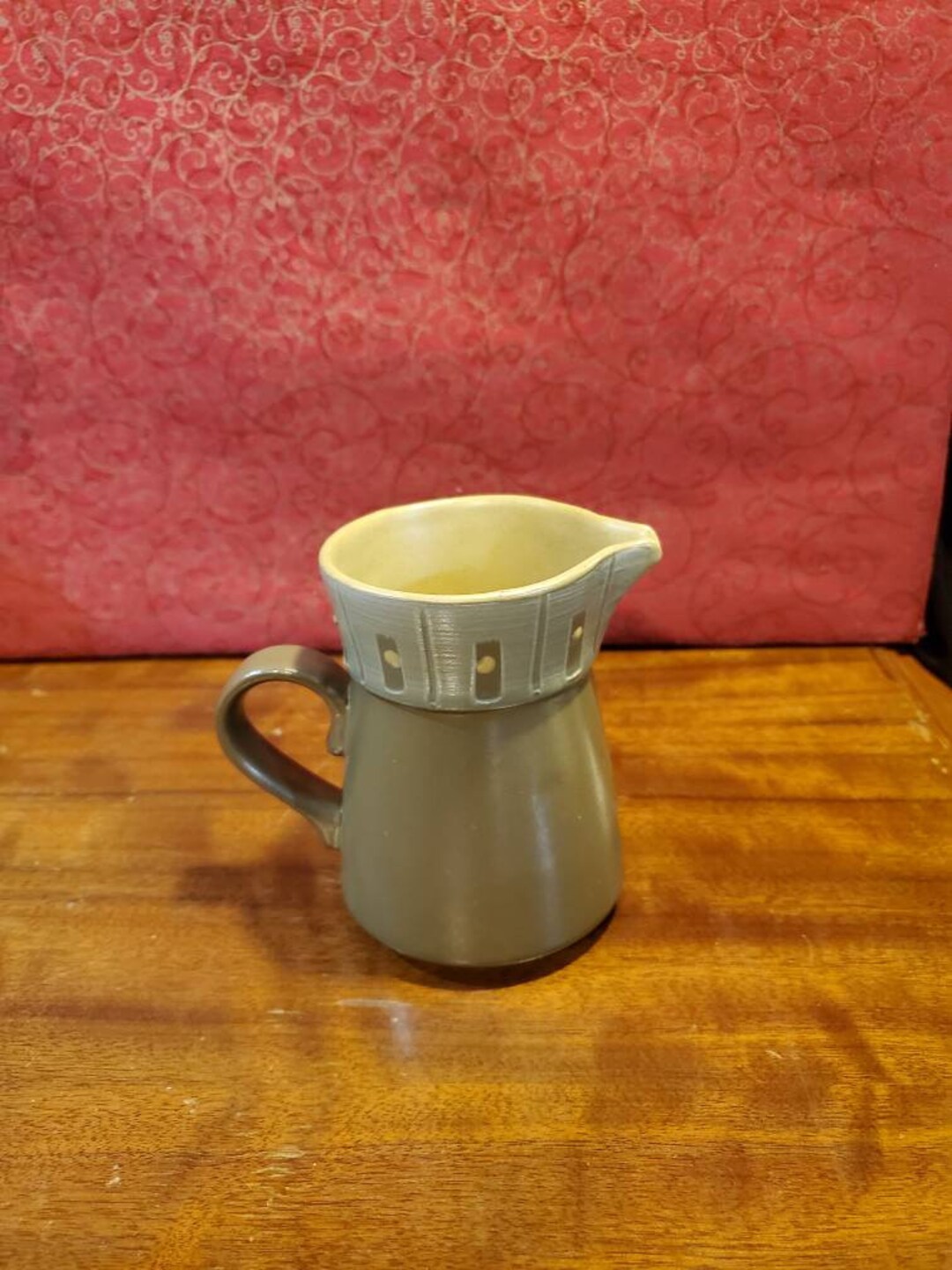 Vintage, 1970s, Japanese, Kasuga, Handcrafted, Stoneware, Creamer, 4 1/ ...