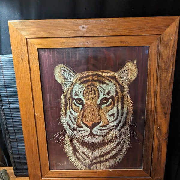 Framed Tiger Print - Etsy