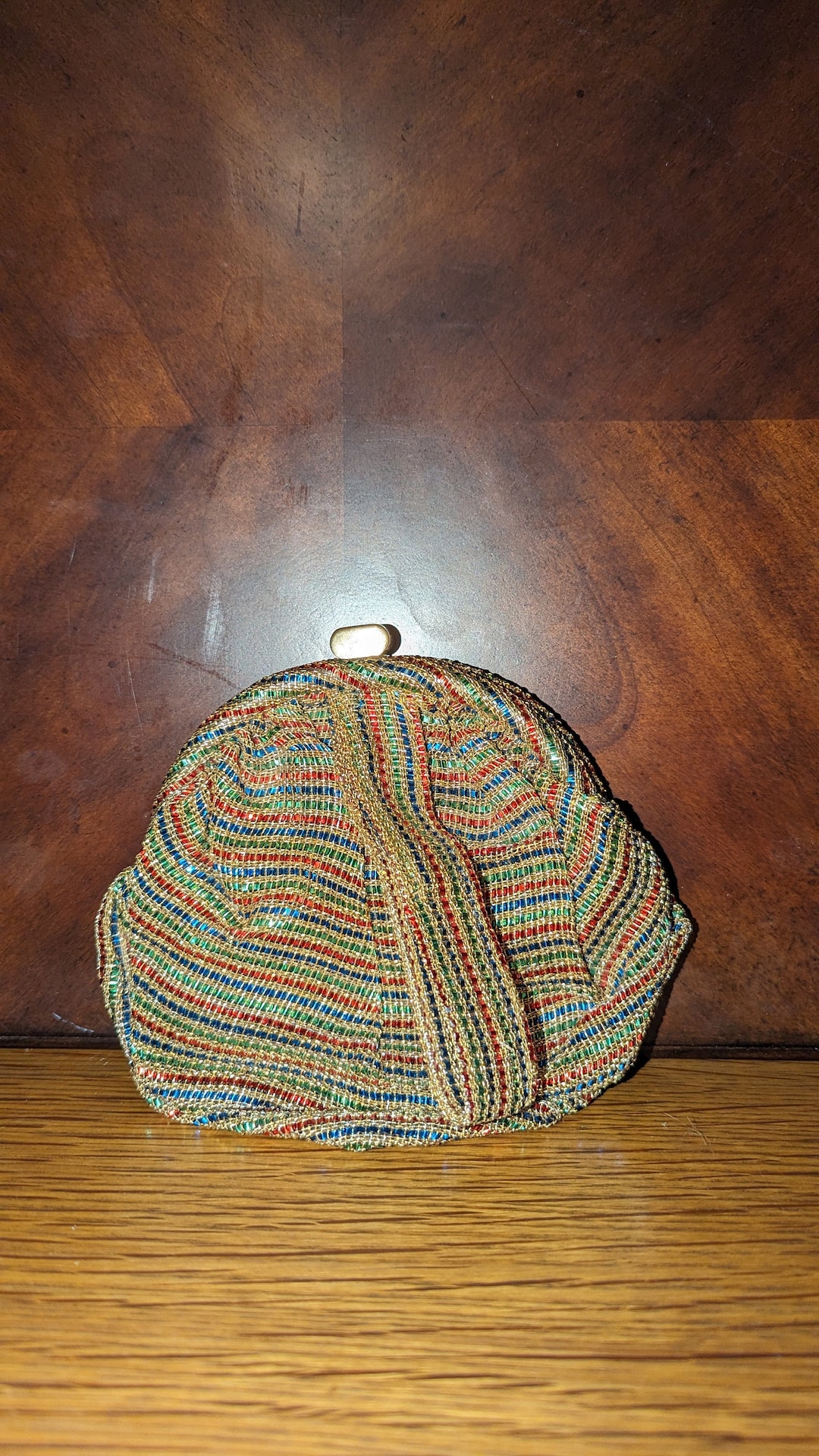 Vintage Stix Baer and Fuller, Colorful, Woven Fabric, Handbag, With ...