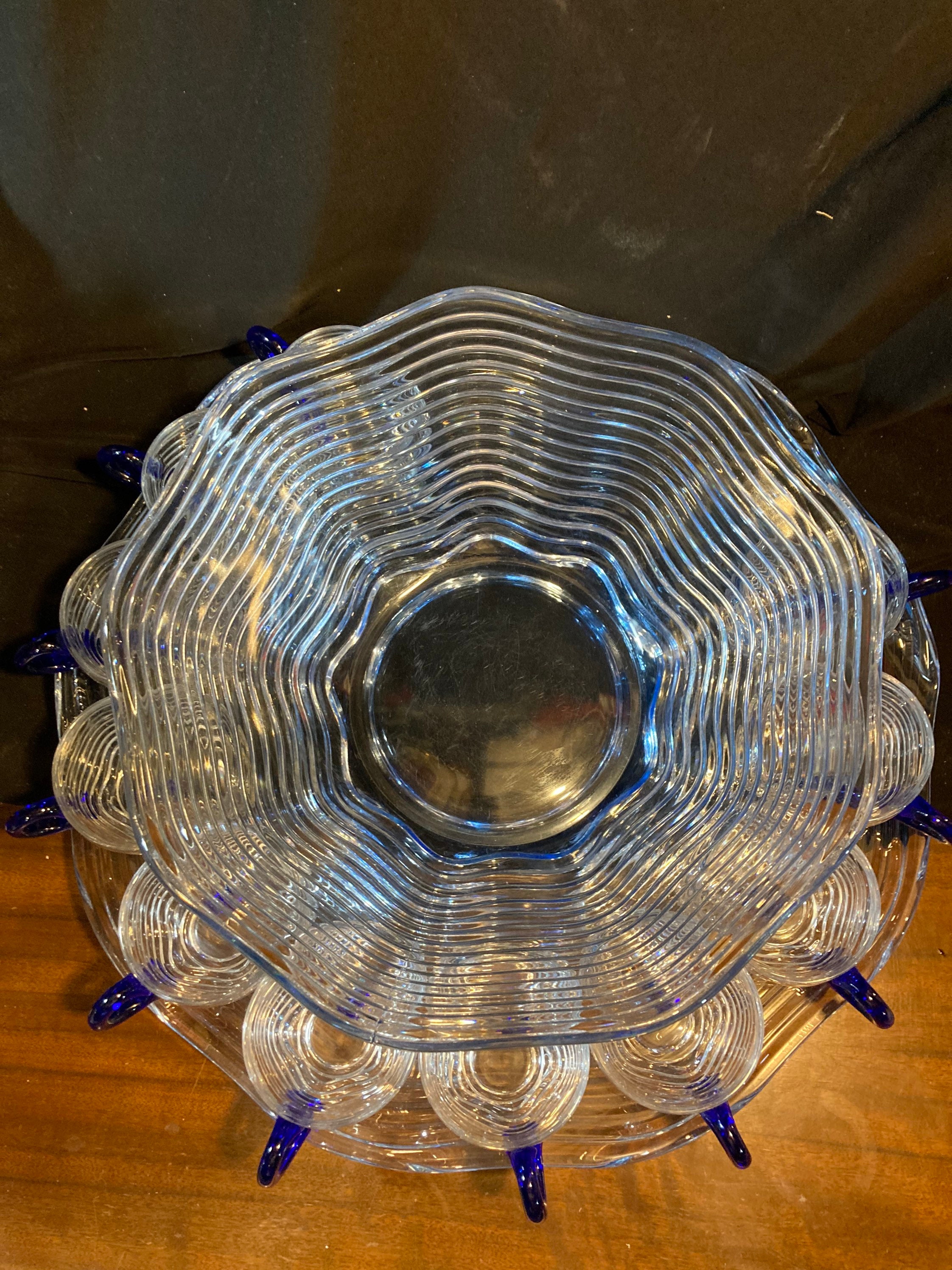 Vintage 1930s 14 Piece Caribbean Blue by Duncan and Miller - Etsy