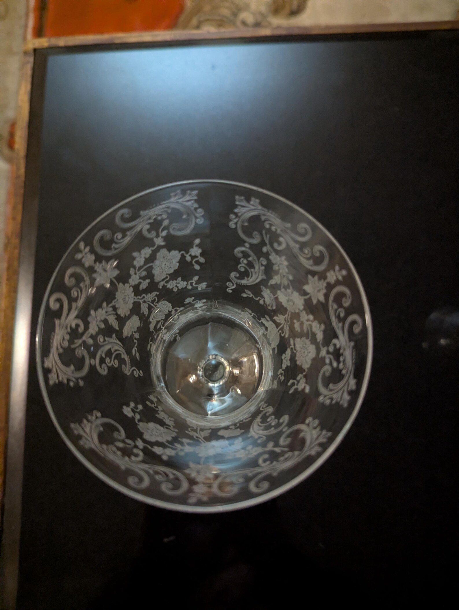 2 Vintage, Chantilly, by Cambridge Glass, Water, Wine Goblets, Etched ...