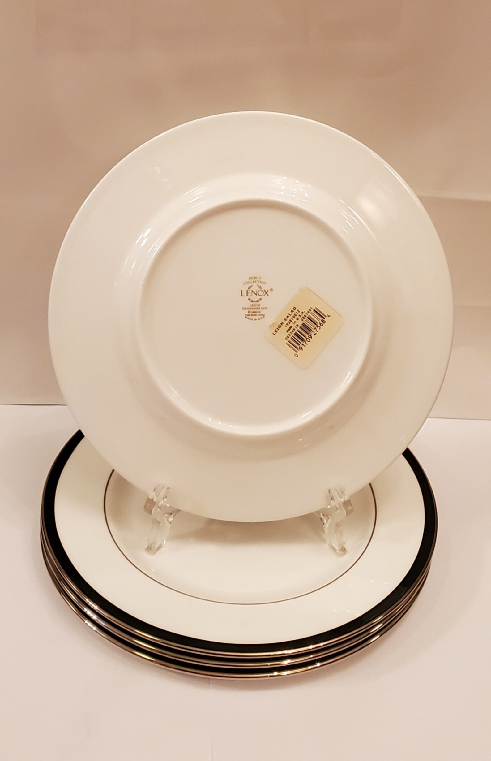 Set of 4 Salad Plates Leigh by LENOX 8 1/8 Made in USA | Etsy