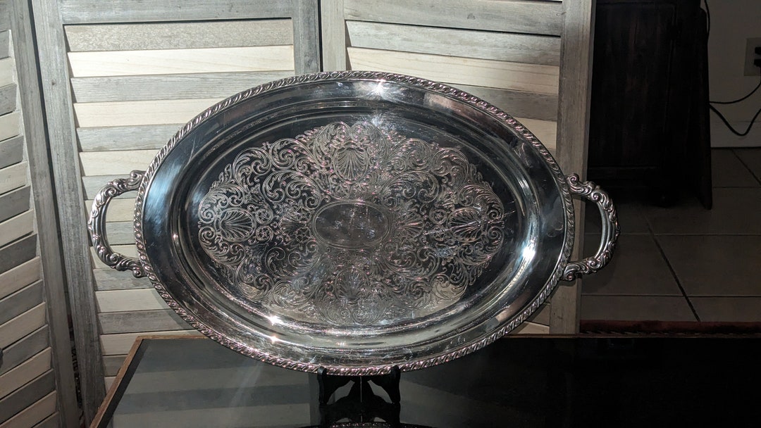 Vintage, Royal, by Oneida, Silver Plated, Oval, Butler's Silver ...