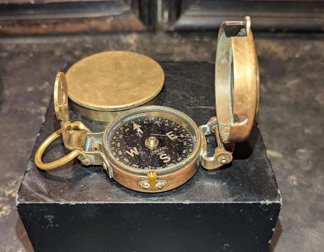Vintage, 1940, Brass MKI, Stanley London, WW2, Military, Lensatic ...