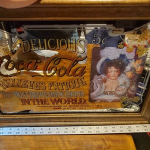 Vintage, MCM, 21 X 16, Hardwood Frame, Classic, Nostalgic, Coca Cola ...