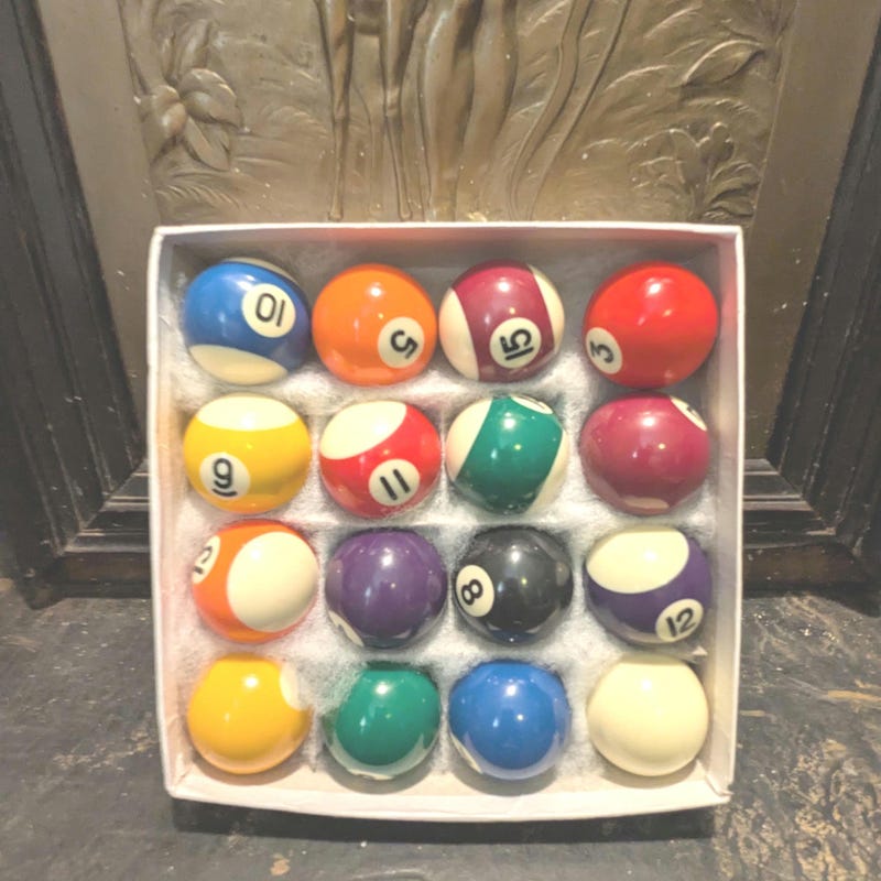 Vintage Pool Balls - Etsy