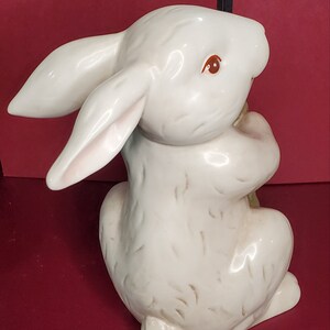 Vintage-1990s-dept 56-ceramic-bunny Rabbit-taper Candle Stick Holder ...