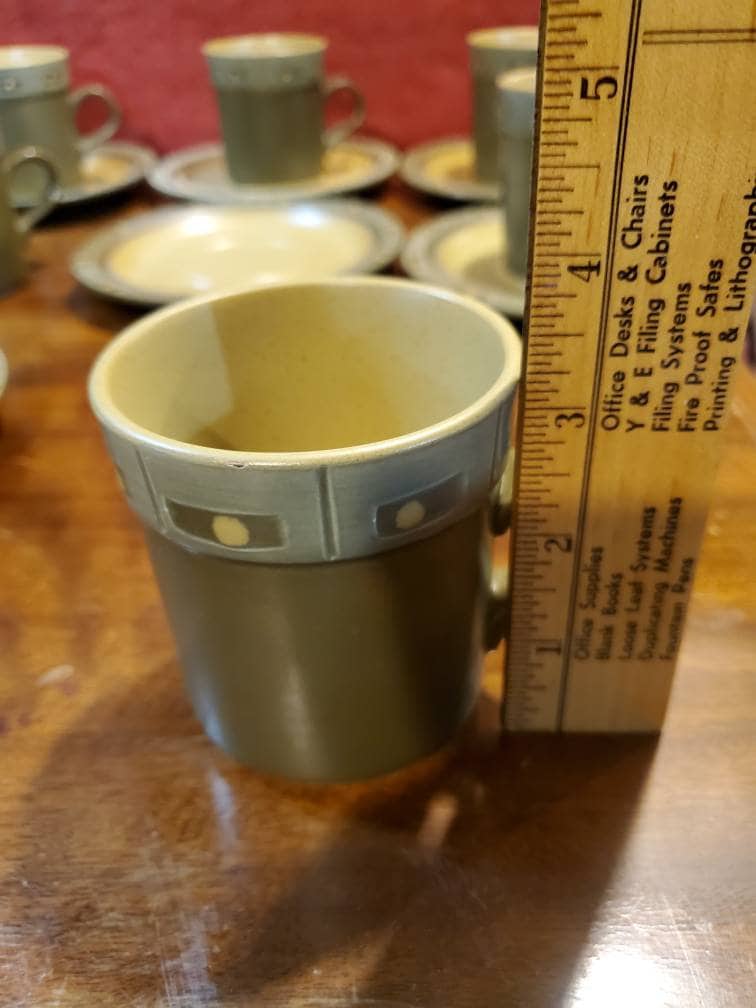 7 Vintage, 1970s, Japanese, Kasuga, Handcrafted, Stoneware, Cups and ...