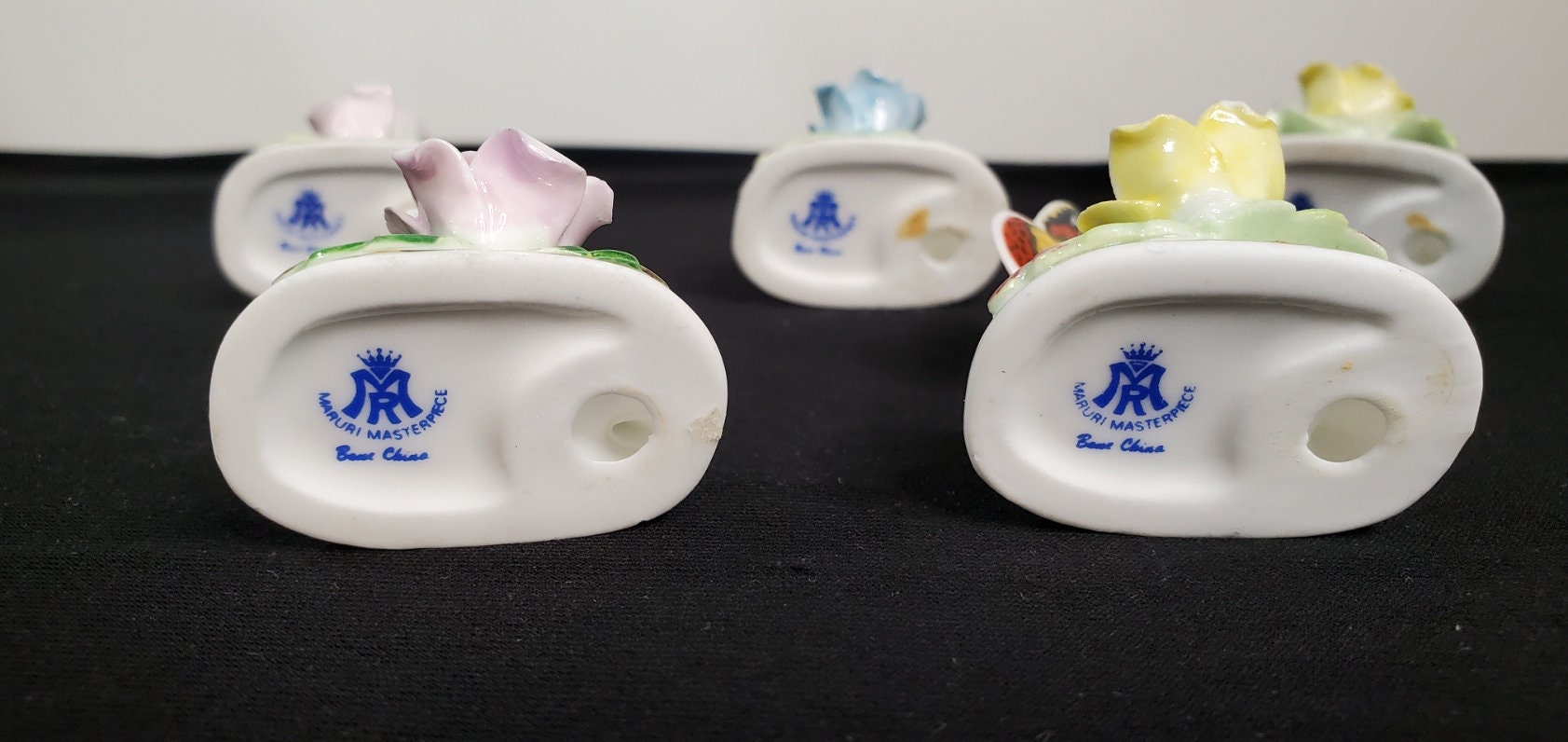 5 Vintage Maruri Masterpiece Butterfly With Floral Rose Place | Etsy