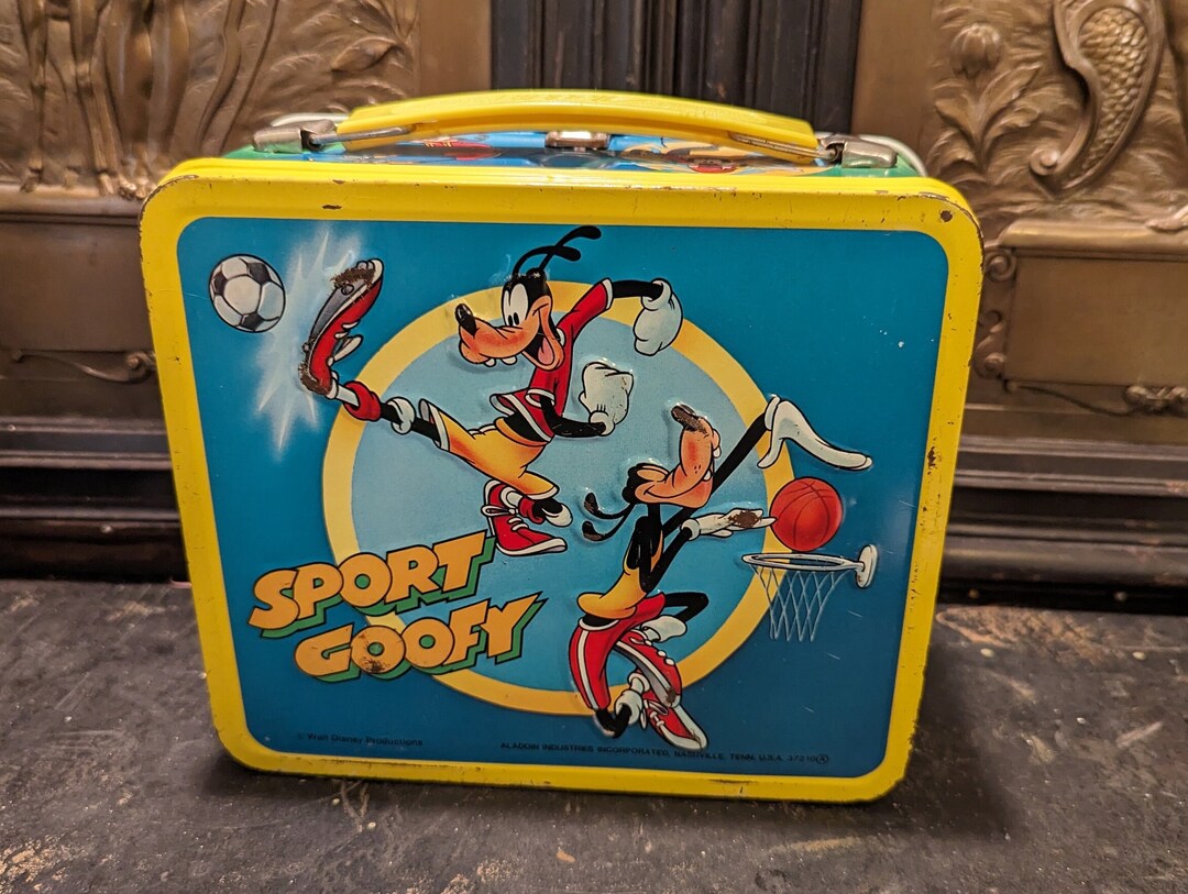 Vintage, Aladdin Industries, Goofy, Sport, Metal, Lunch Box, 1983, Walt ...