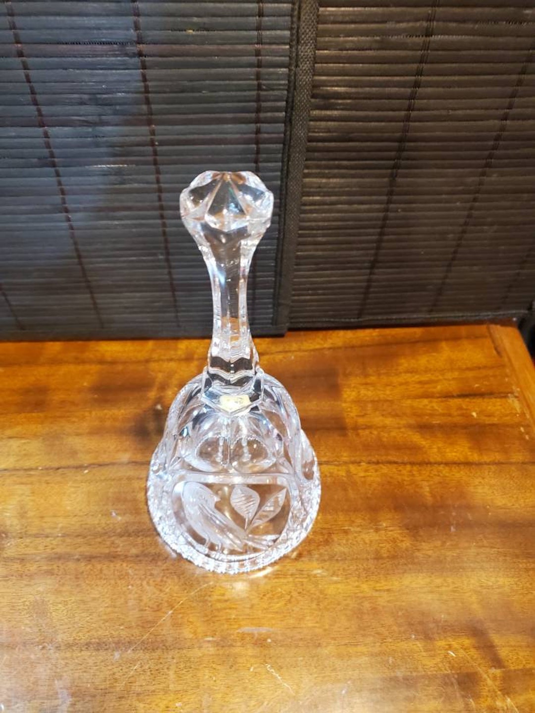 Vintage, Byrdes Collection, by Hoffbauer, Lead Crystal, Bell, Etched ...