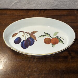 Vintage, Royal Worcester, Evesham Vale, Oval Entree Dish and Lid, Peach ...