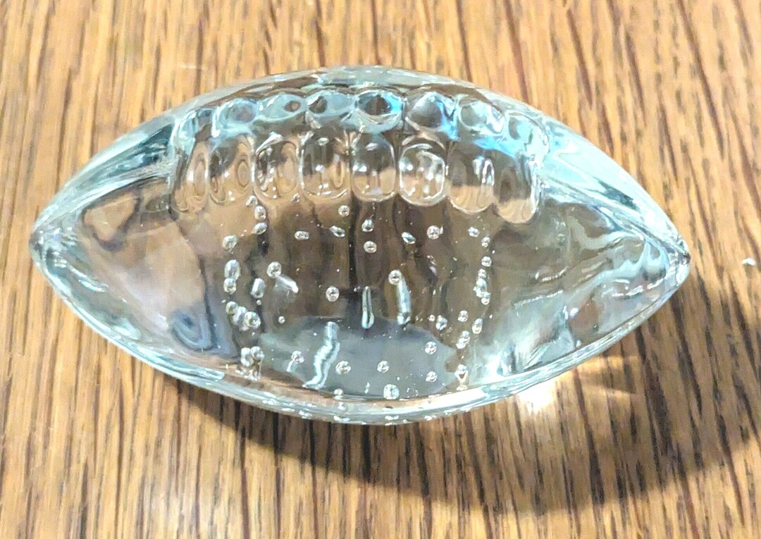 Vintage, Clear Glass, Football, Deskweight, Paperweight, - Etsy