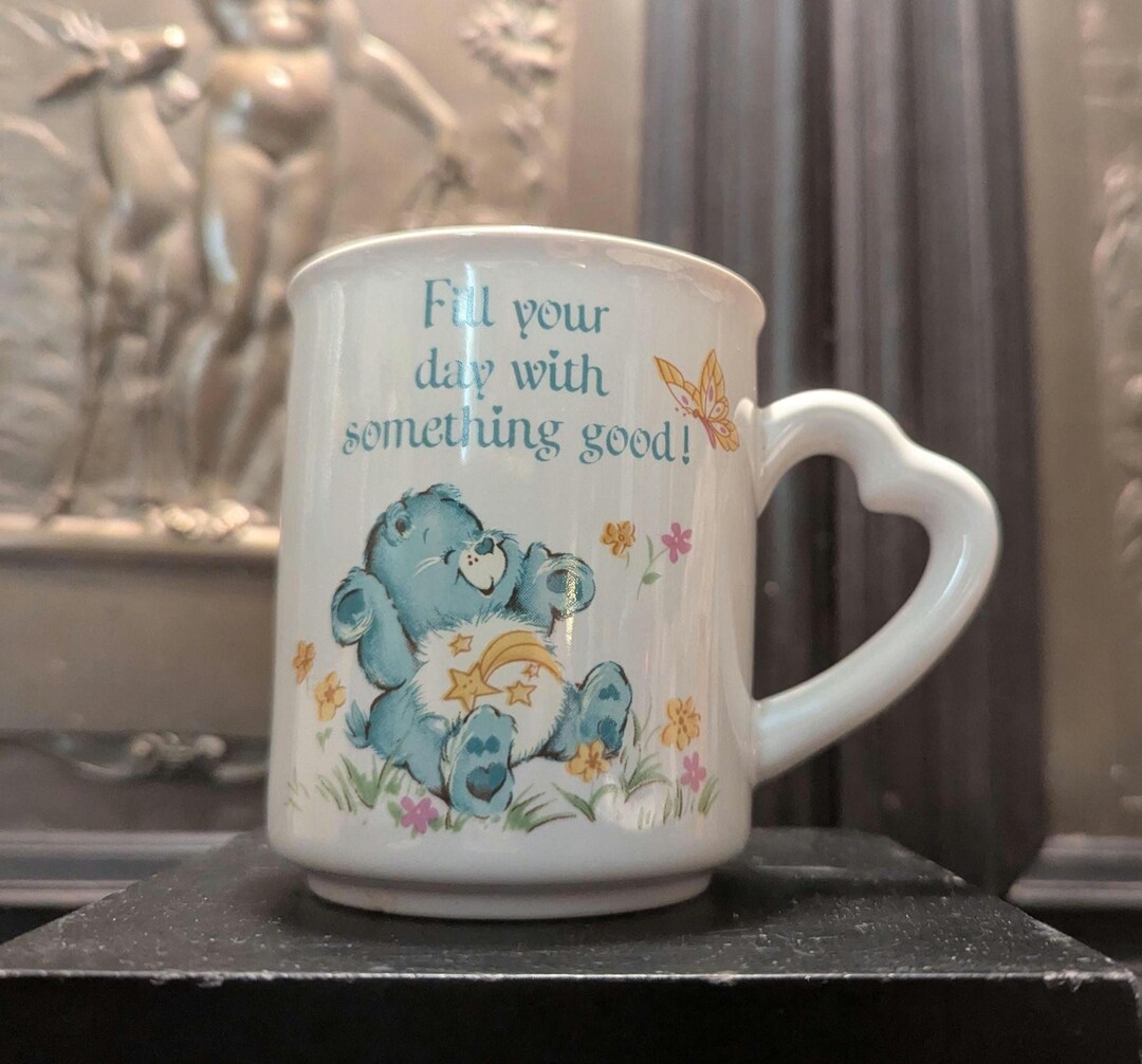Vintage, 80s, Care Bears, Porcelain Coffee Mug/ Cup, Green, Fill Your ...