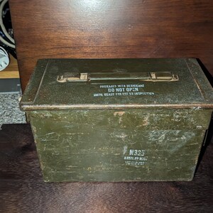 Vintage, Vietnam War, U.S. Army, Green, Metal, Artillery, Ammo Box, Can ...