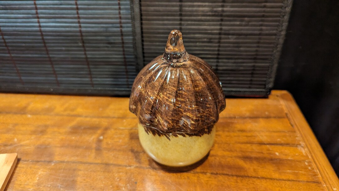 Hand Blown, Cased Glass, Acorn, Figurine, Deskweight, Paperweight, Home ...
