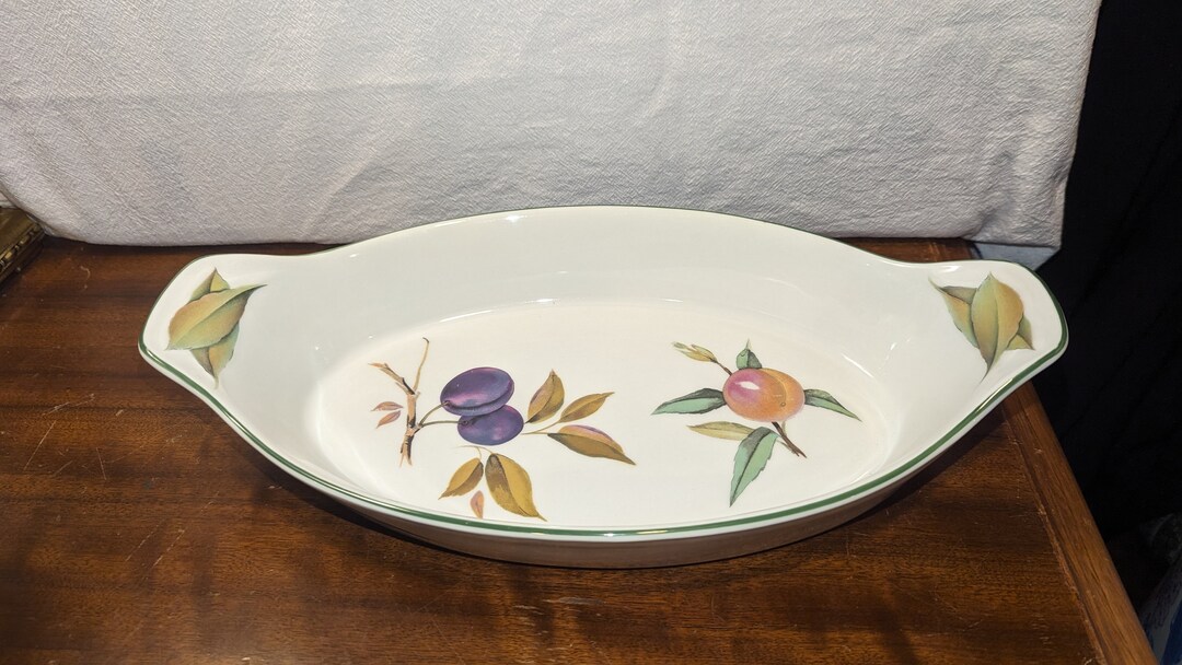 Vintage, Royal Worcester, Evesham Vale, Tab Handled, Oval Serving ...