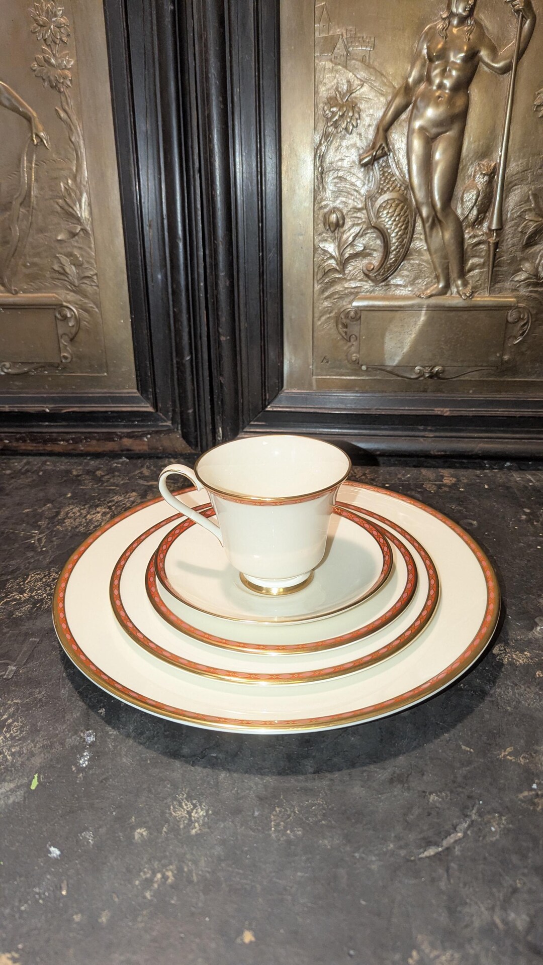 Vintage, Carlton, by Minton Bone China, 5 Piece Place Setting, Pink ...