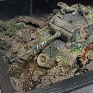 Diorama fury Sherman TANK M4 in Wooden Box, Blot Imitation - Etsy