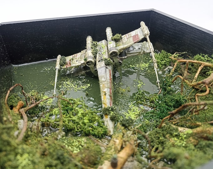 Diorama Scene From the Movie STAR WARS, X-wing Fighter in Epoxy Resin ...