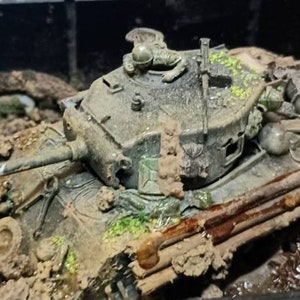 Diorama fury Sherman TANK M4 in Wooden Box, Blot Imitation - Etsy