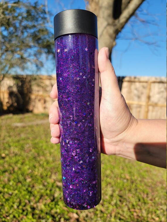Glitter Sensory Bottle 16 Oz Purple Silver Purple and - Etsy
