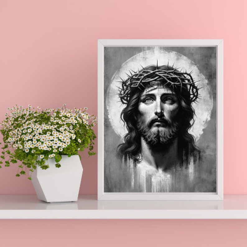 Portre of Christian Jesus Christ Pdf-png-illustration Digital Product ...
