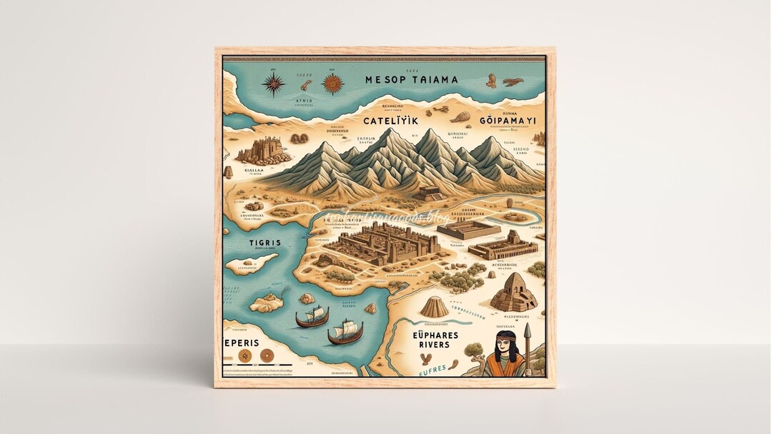 Illustrated Maps of Ancient Anatolia and Mesopotamia-pdf-png-print - Etsy