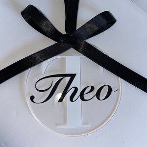 Luxury Personalised Acrylic Table Place Name Vinyl Name Disc - Etsy
