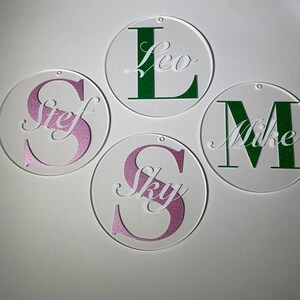 Luxury Personalised Acrylic Table Place Name Vinyl Name Disc - Etsy