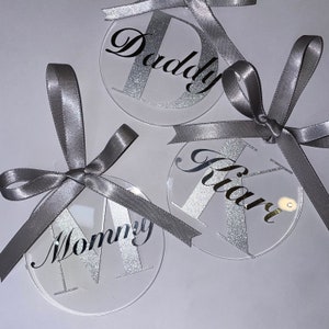 Luxury Personalised Acrylic Table Place Name Vinyl Name Disc - Etsy