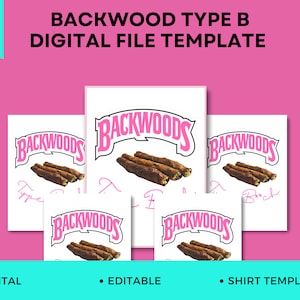 Backwood Type B Digital File Template - Etsy