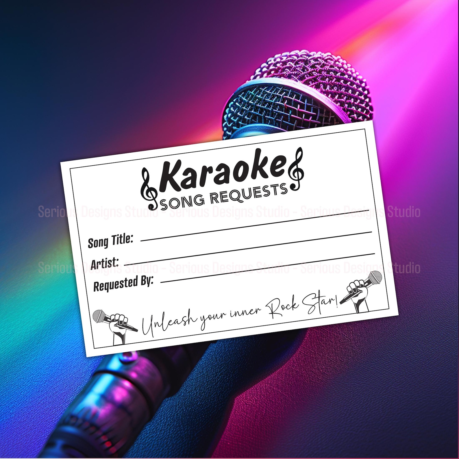 Karaoke Slips, Printable Karaoke Song Request Cards, Digital PDF for Karaoke Hosts, Kjs, Karaoke ...