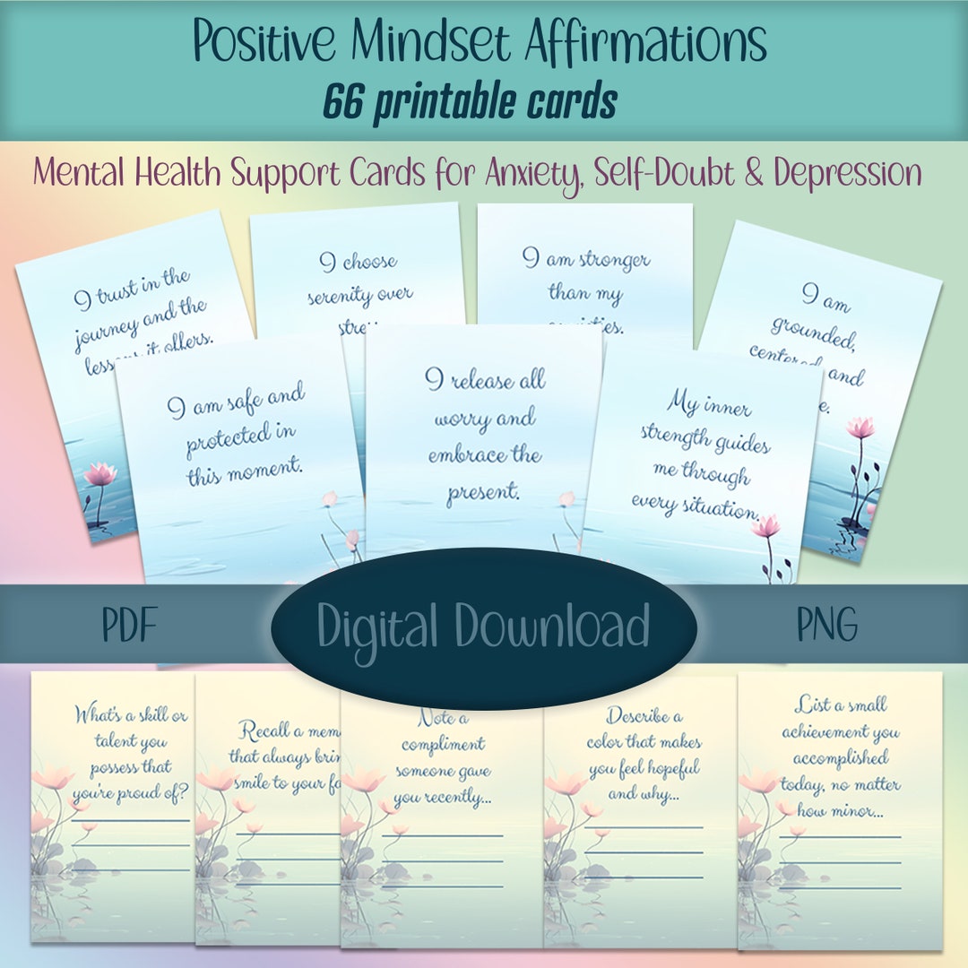 Printable Affirmation Cards, Positive Affirmation Cards, Uplifting ...