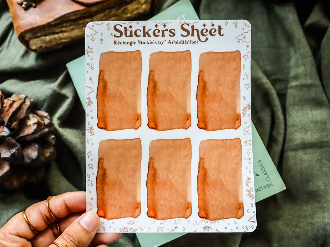 Big Retro Rectangles Vinyl Sticker Sheet for Journals and Planners ...