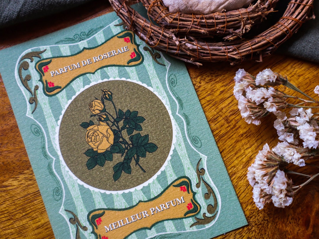 Spring Floral Postcard for Nature Lover, Retro Botanical Postcard for ...